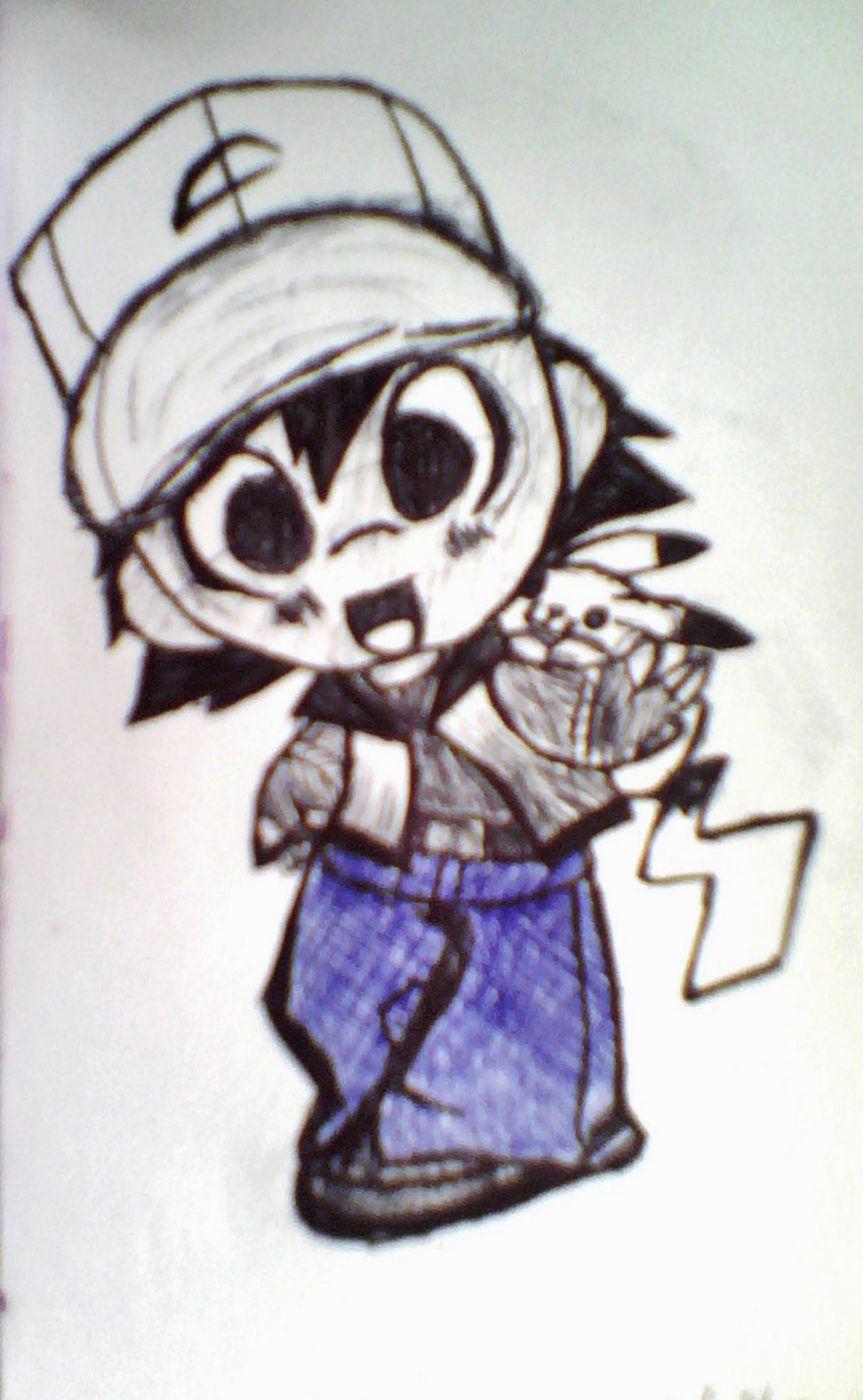 Chibi Ash And Pikachu Drawing by Dansher - DragoArt