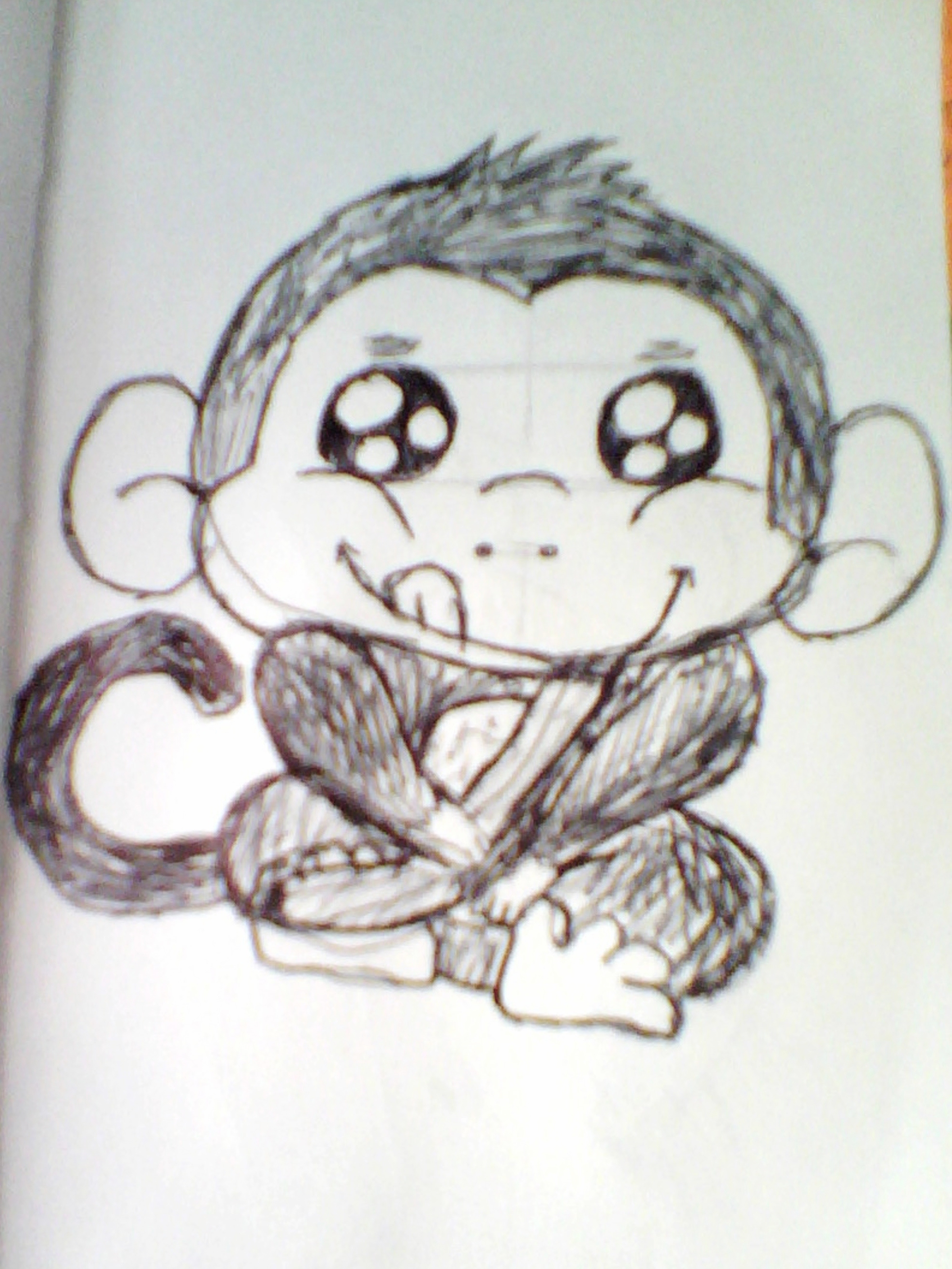 Chibi Monkey Drawing by Dansher - DragoArt
