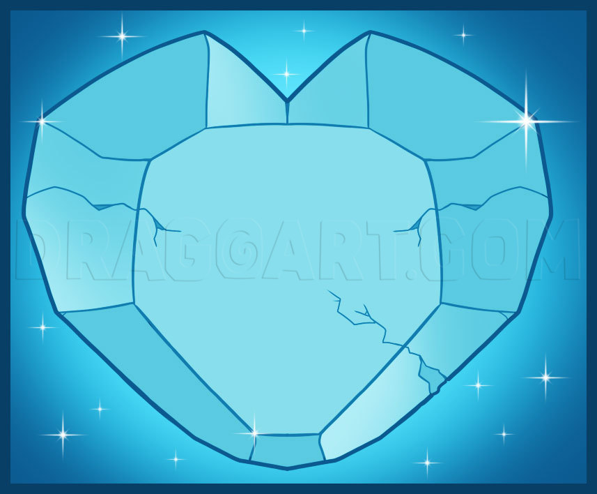 Crystal Heart Drawing