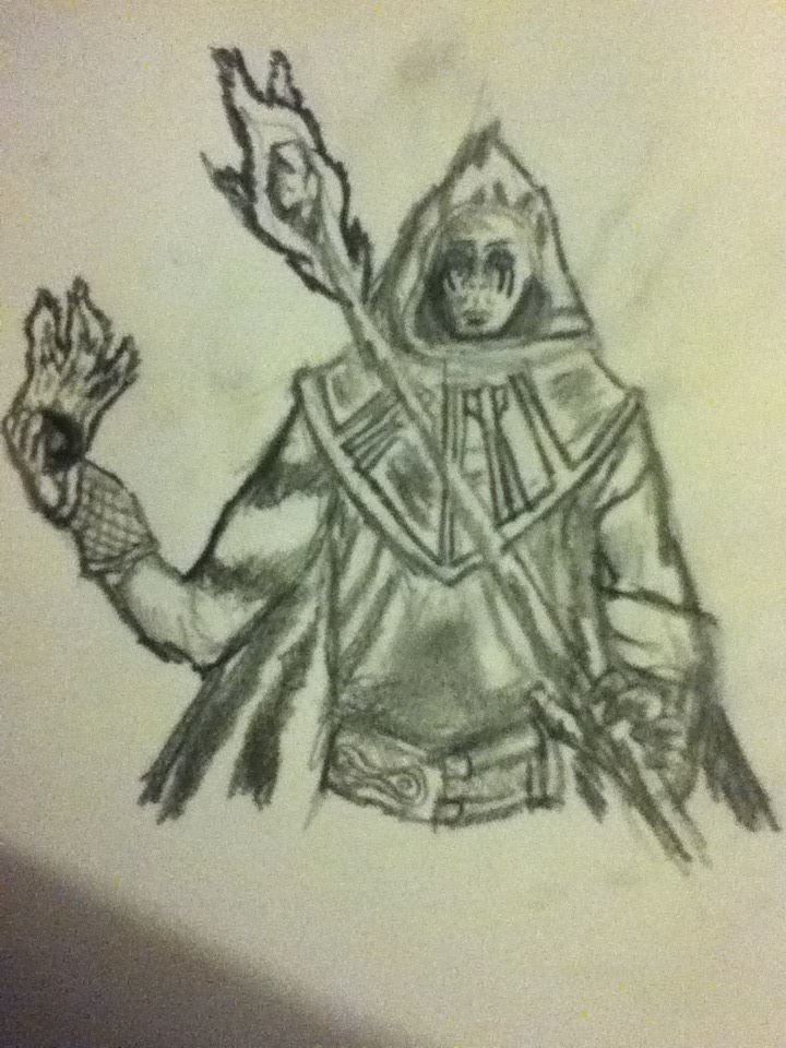 Warlock Of My Own Design Drawing by Rhino_Ryan454 - DragoArt