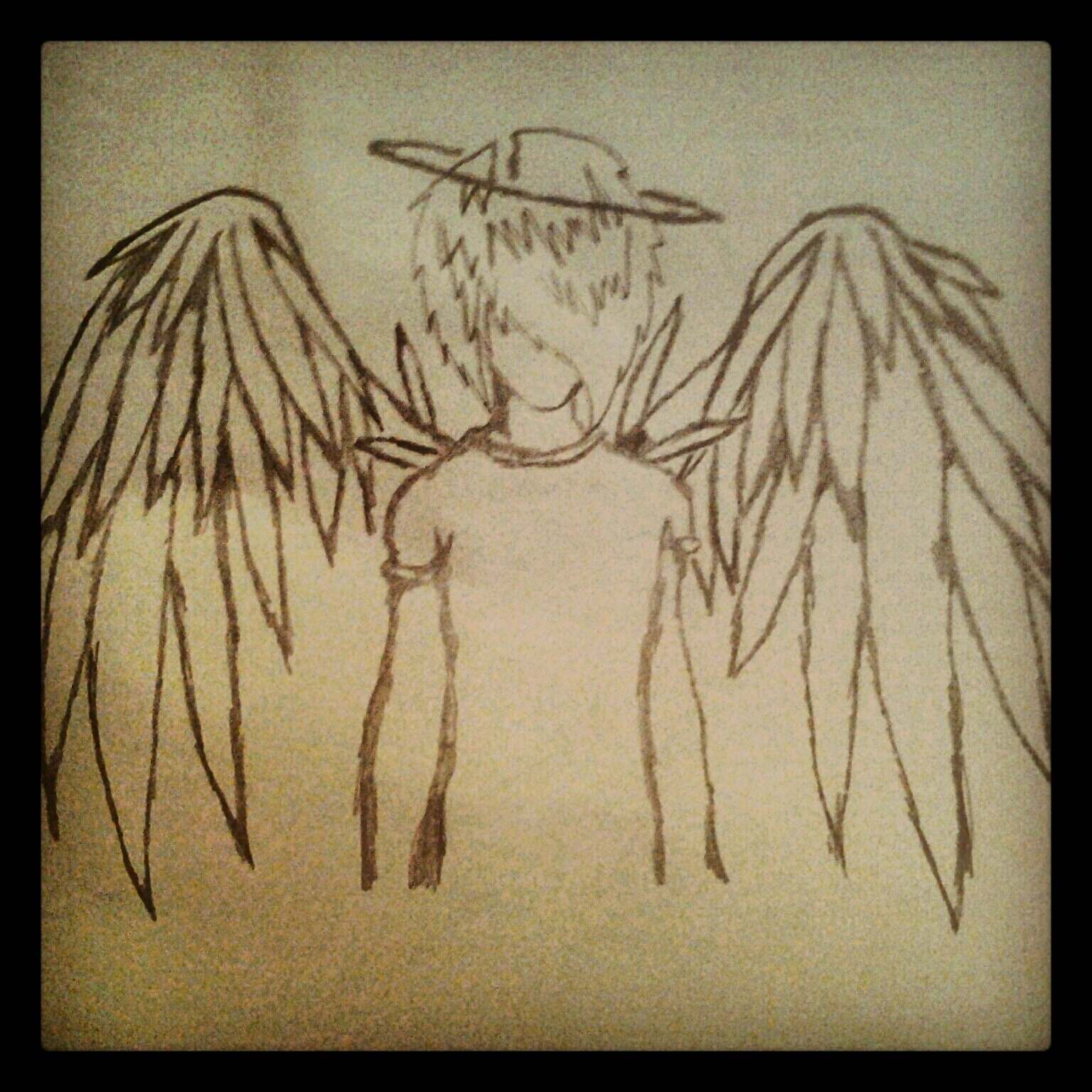 Emo Angel Boy Drawing by Emo_Welshie - DragoArt