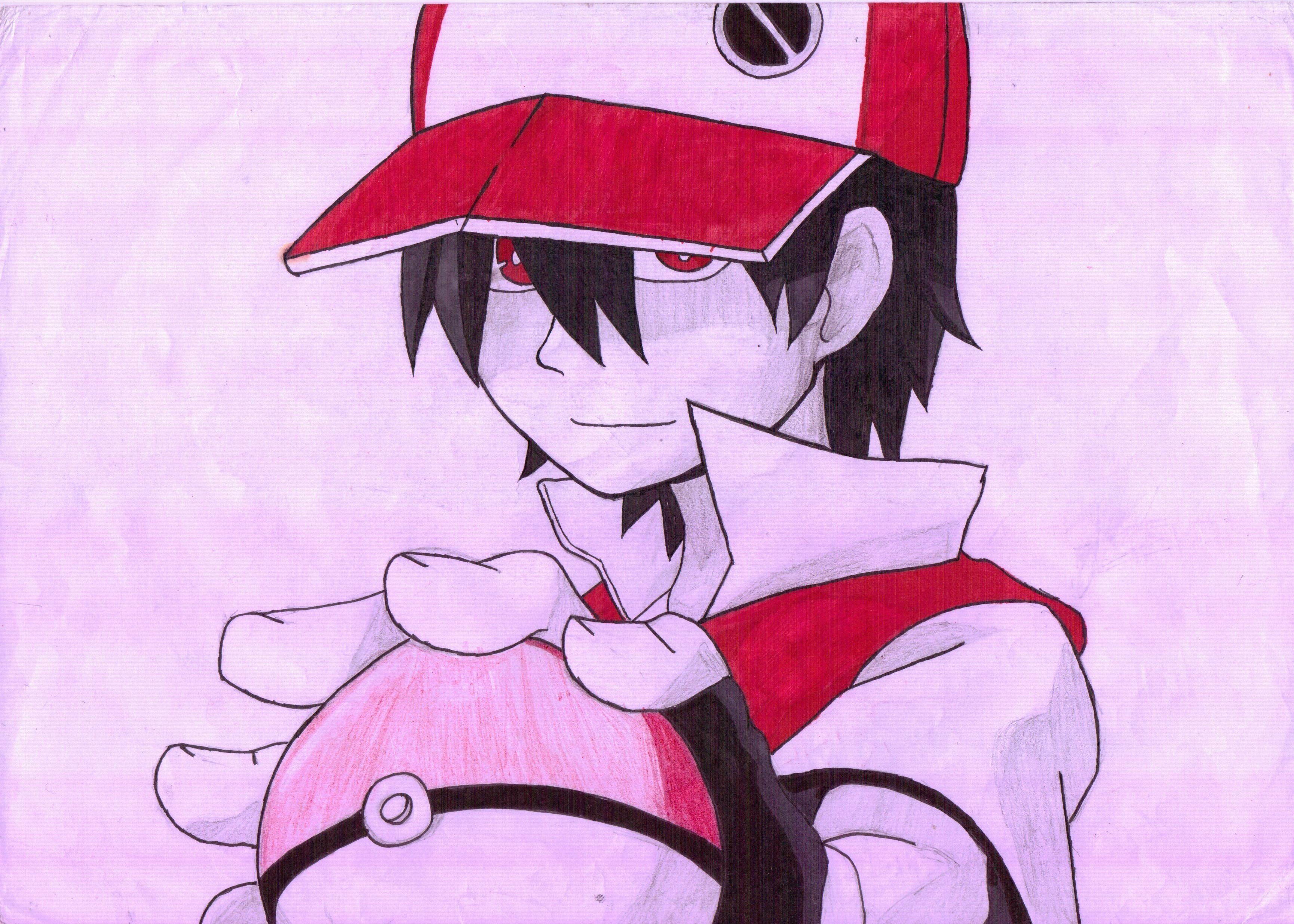 Pokemon Red Trainer Drawing by PhantomDrawings - DragoArt