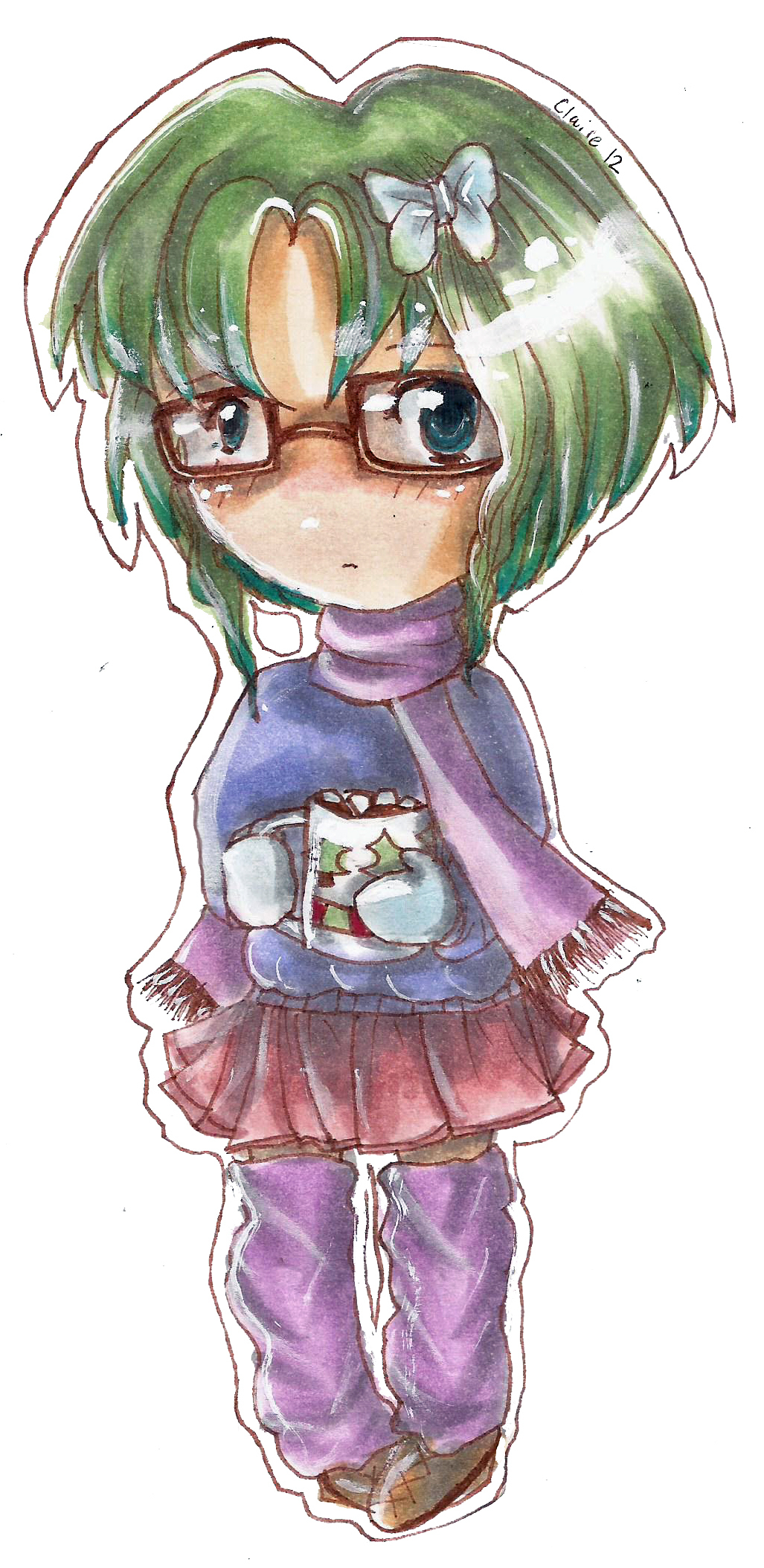 Winter Chibi Drawing by hana123123123 - DragoArt