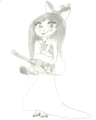 Singer Anime Girl Drawing by kawaiiangel - DragoArt