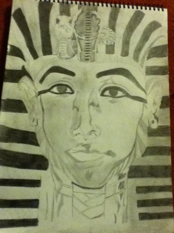 Tutankhamun Drawing by kerrysmith - DragoArt