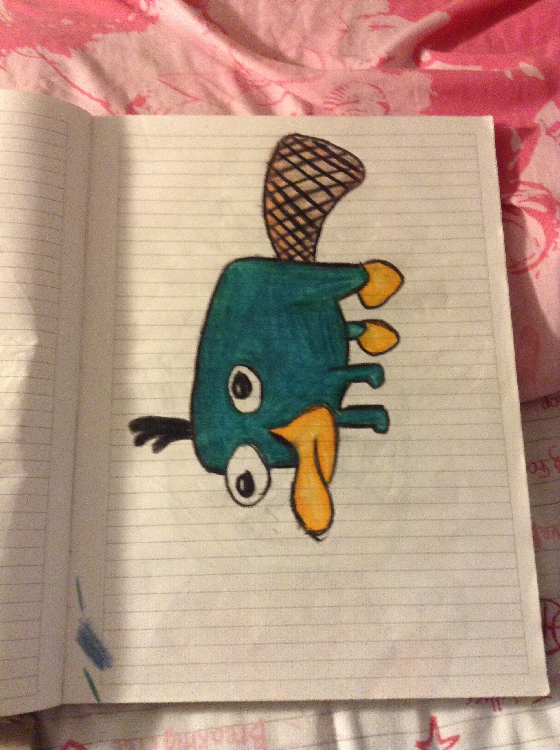 Perry The Platypus Face Outline