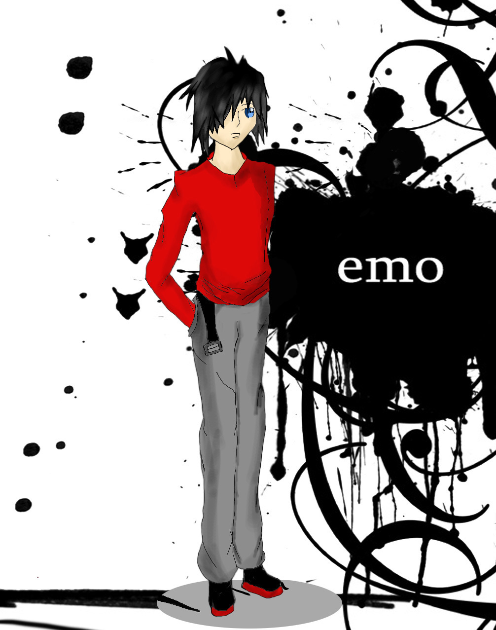 Emo Kid Drawing by CloudyMoe - DragoArt