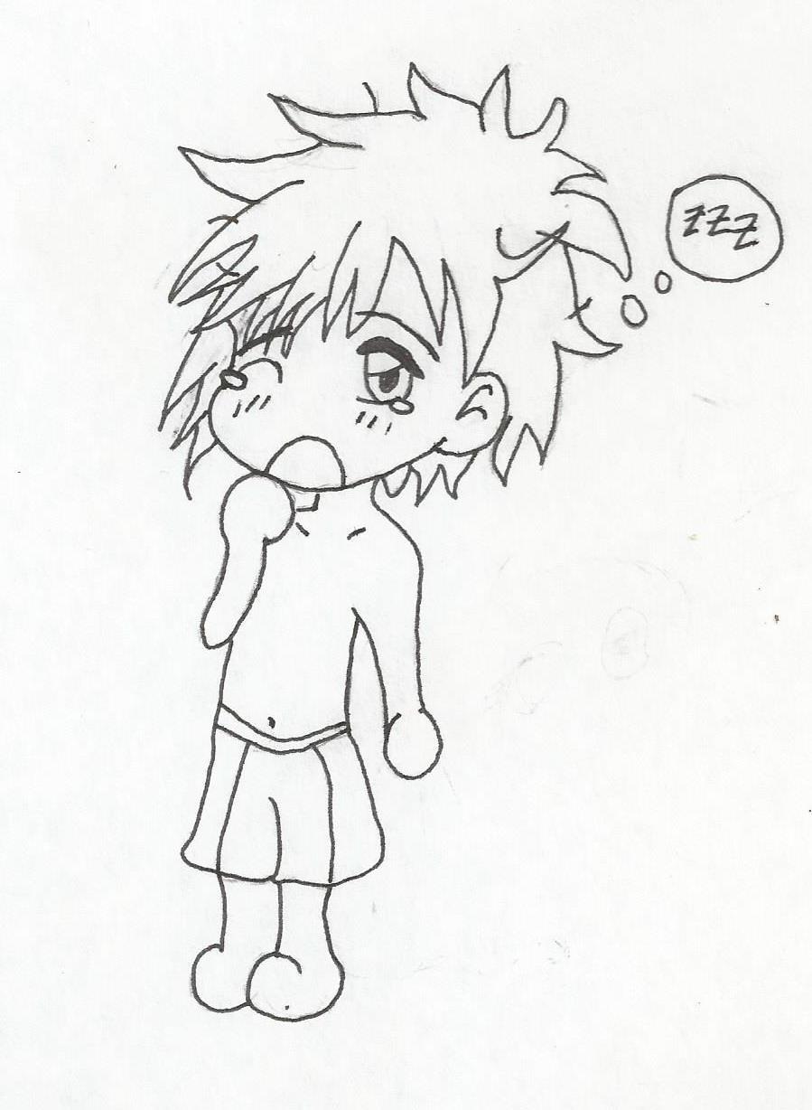 Sleepy Boy Chibi Drawing by FemaleAssassin99 - DragoArt