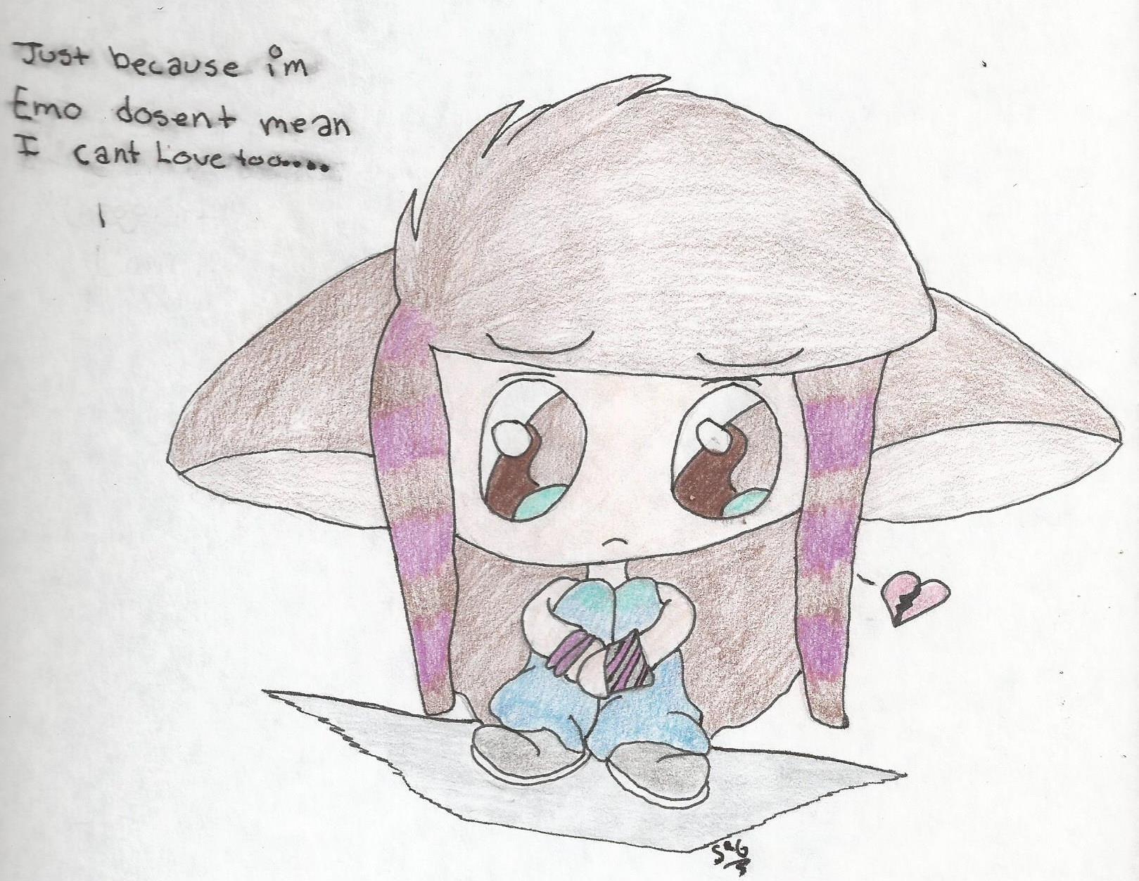 Emo Chibi Cat Girl Drawing by FemaleAssassin99 - DragoArt
