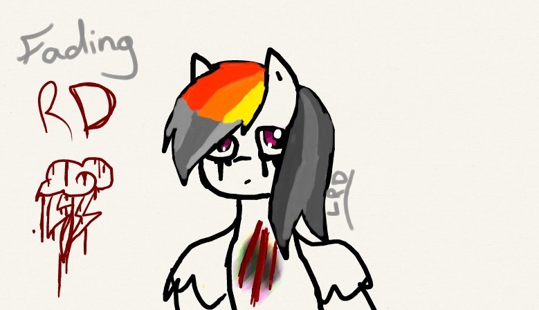 Fading Rainbow Dash Drawing by LameRobotDreams - DragoArt