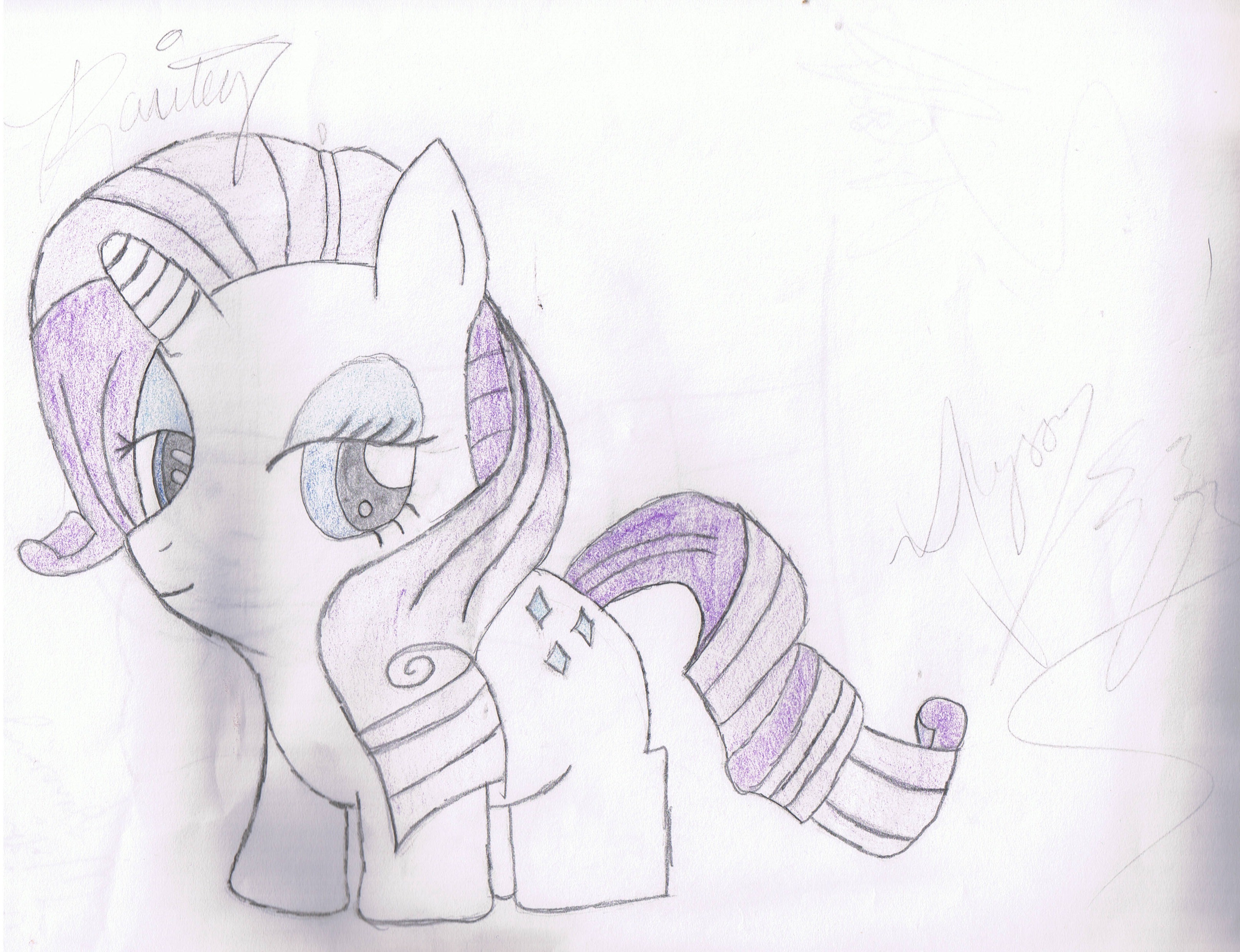 Rarity Drawing by animeartist1 - DragoArt