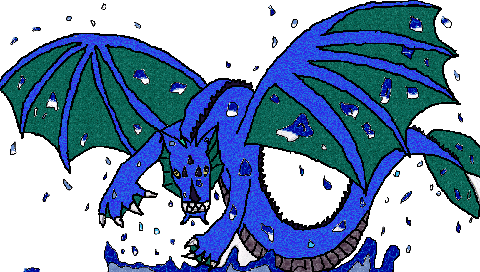 Blue Dragon Drawing by Lambie - DragoArt