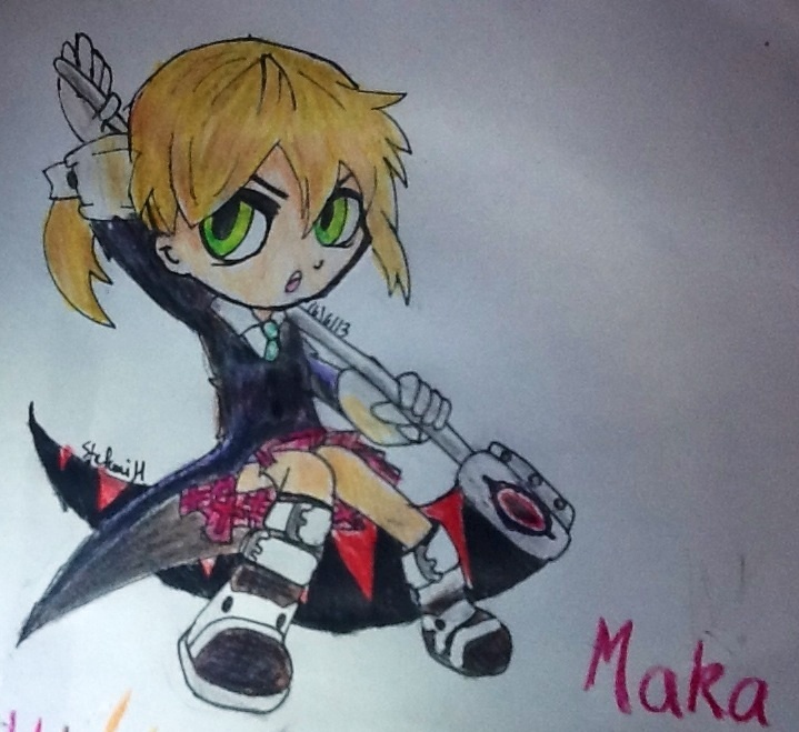 Maka And Soul Chibi Drawing by Soul__Eater - DragoArt