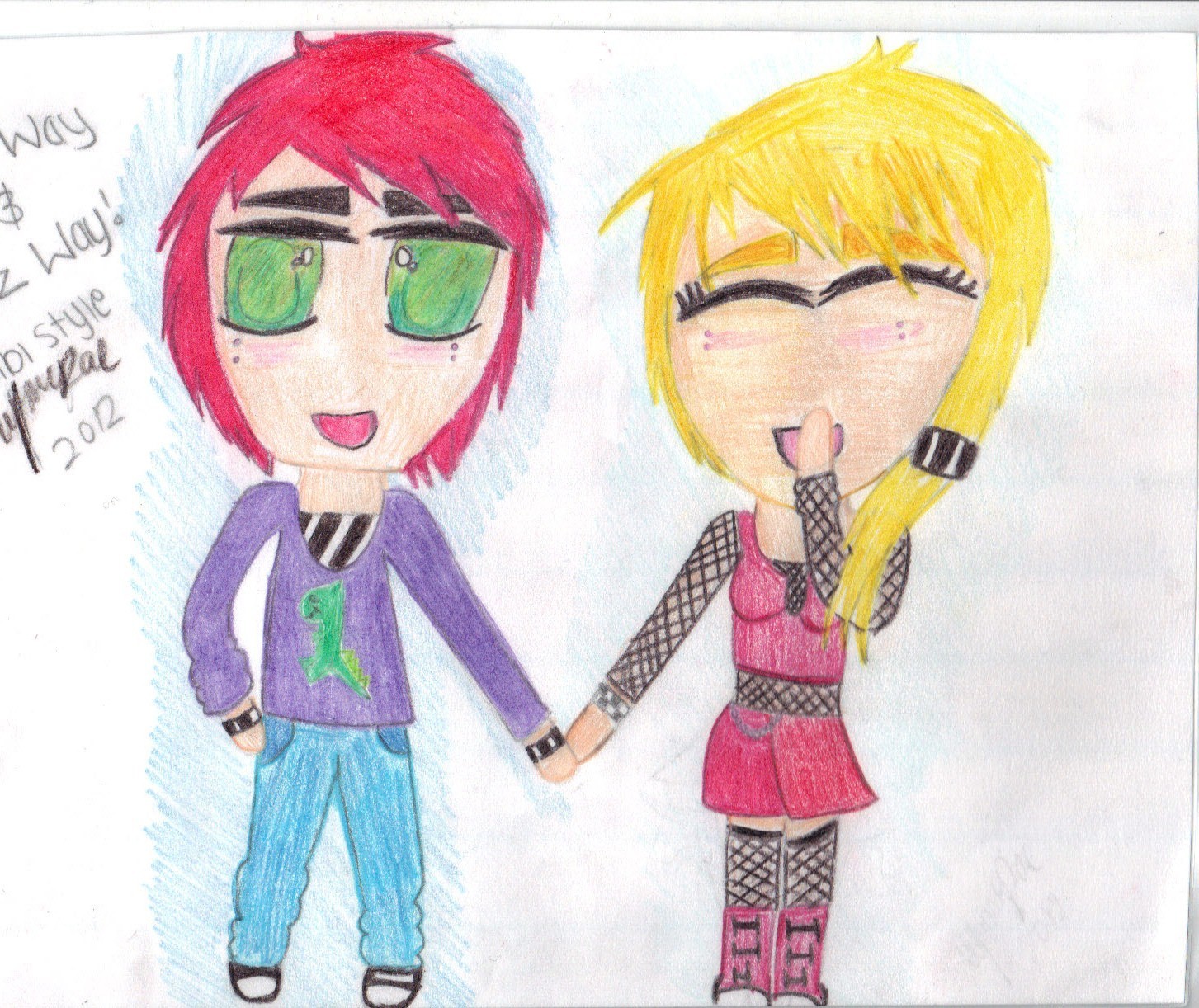 Gerard Way And Lynz Way Drawing by MCRfreakiness - DragoArt