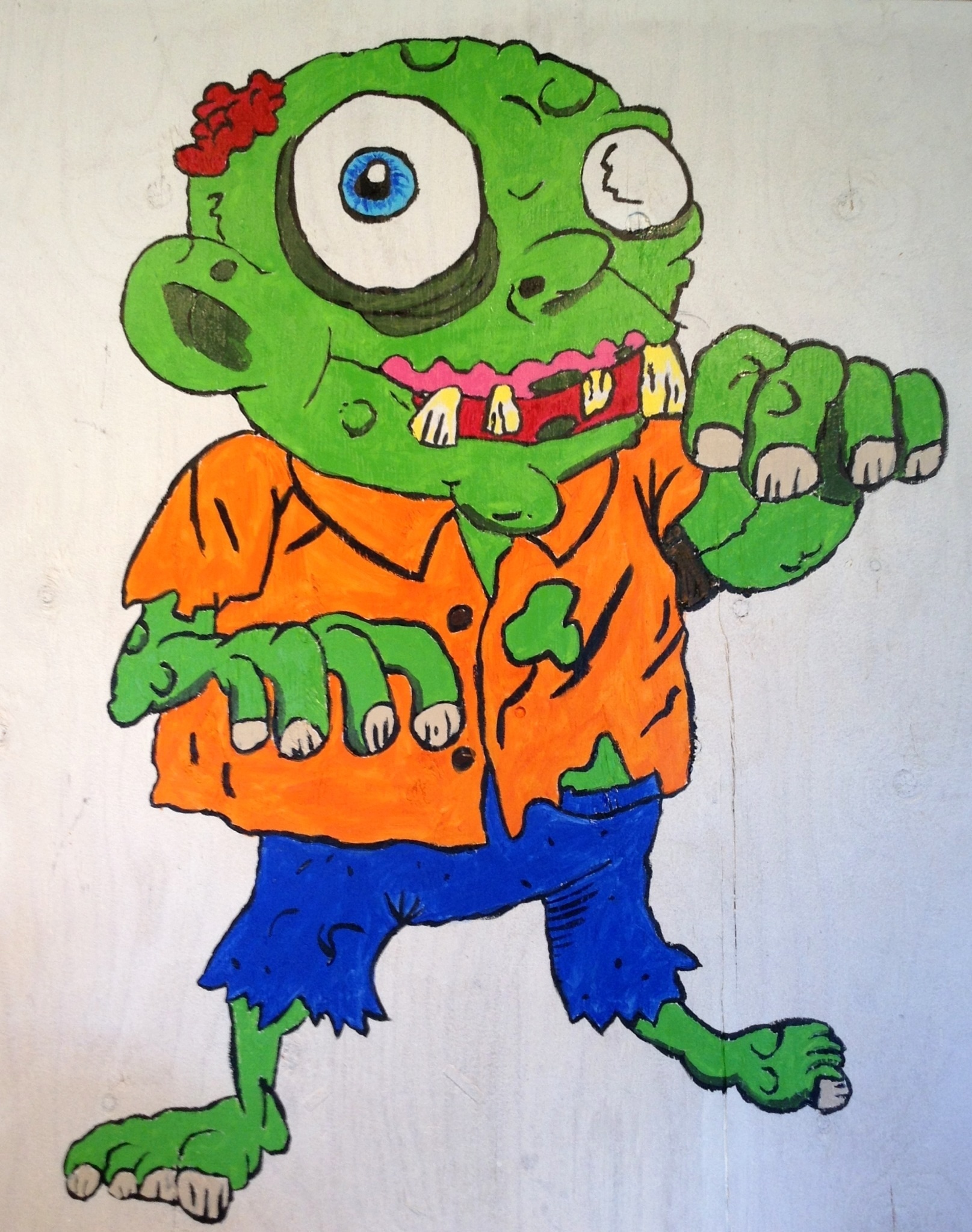 Cartoon Zombie 2 Drawing by Rainbowpiano - DragoArt
