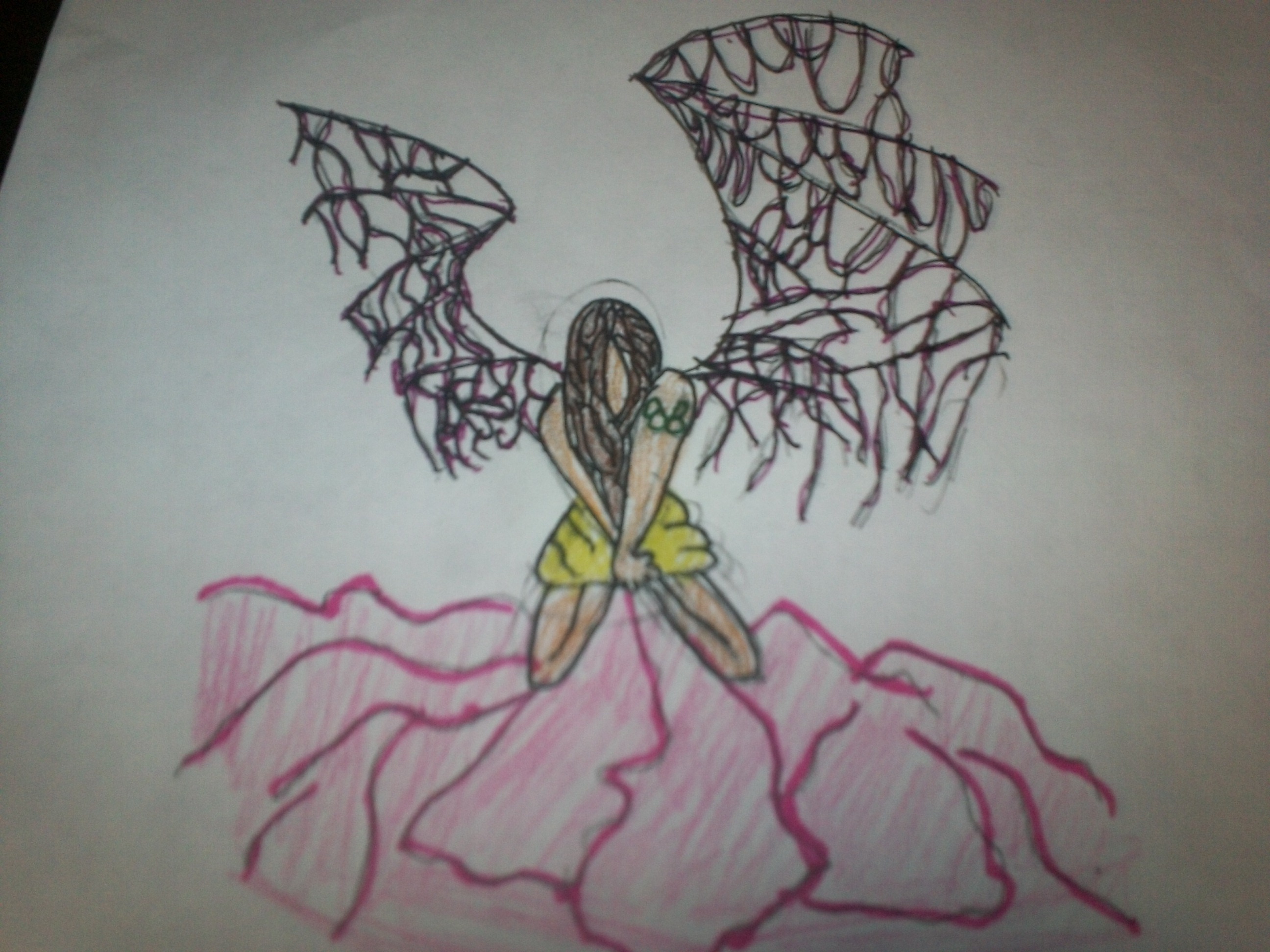 Fallen Angel Drawing by chaterbox4316 - DragoArt