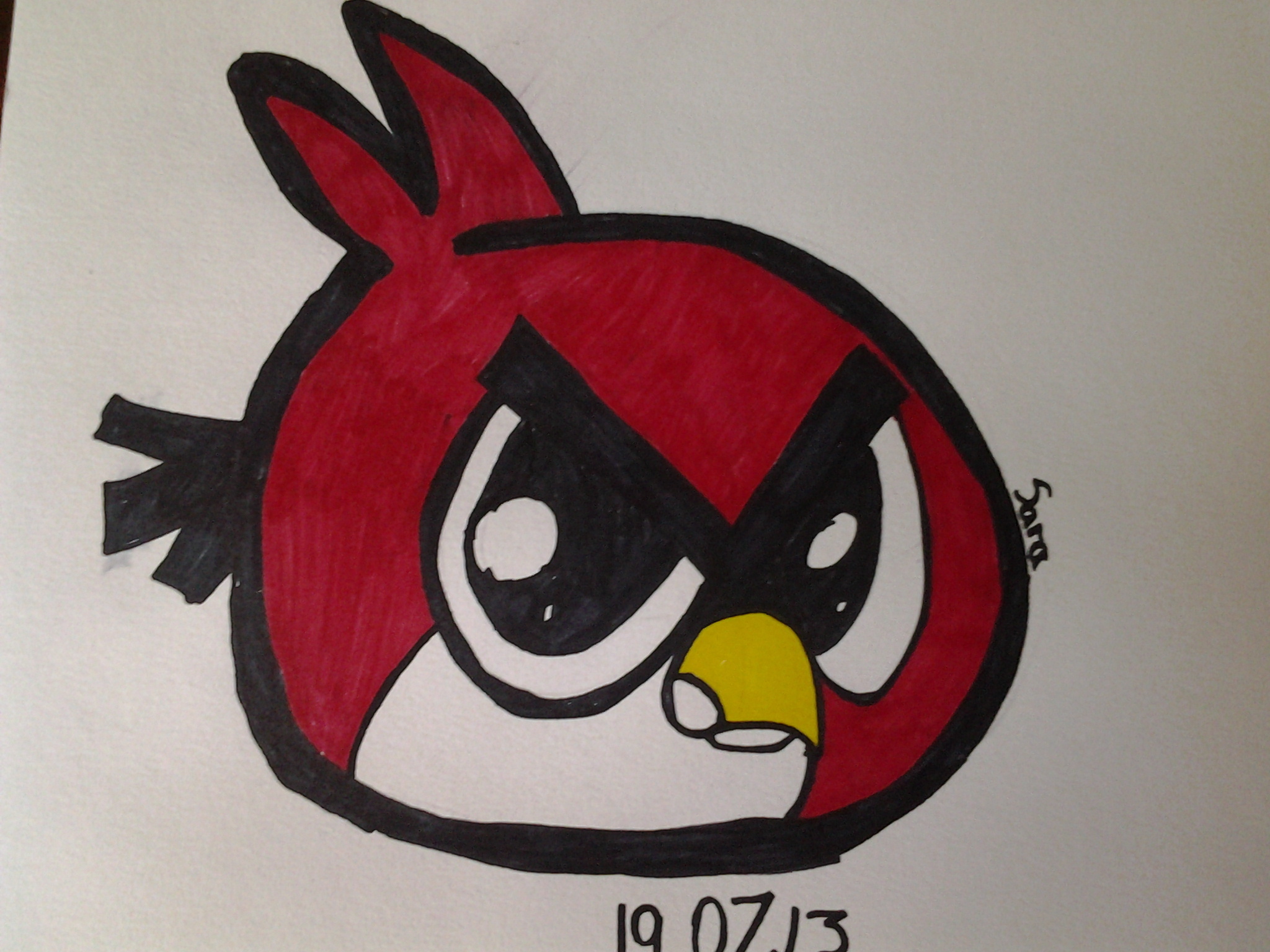 Chibi Angry Bird Drawing by artgal - DragoArt