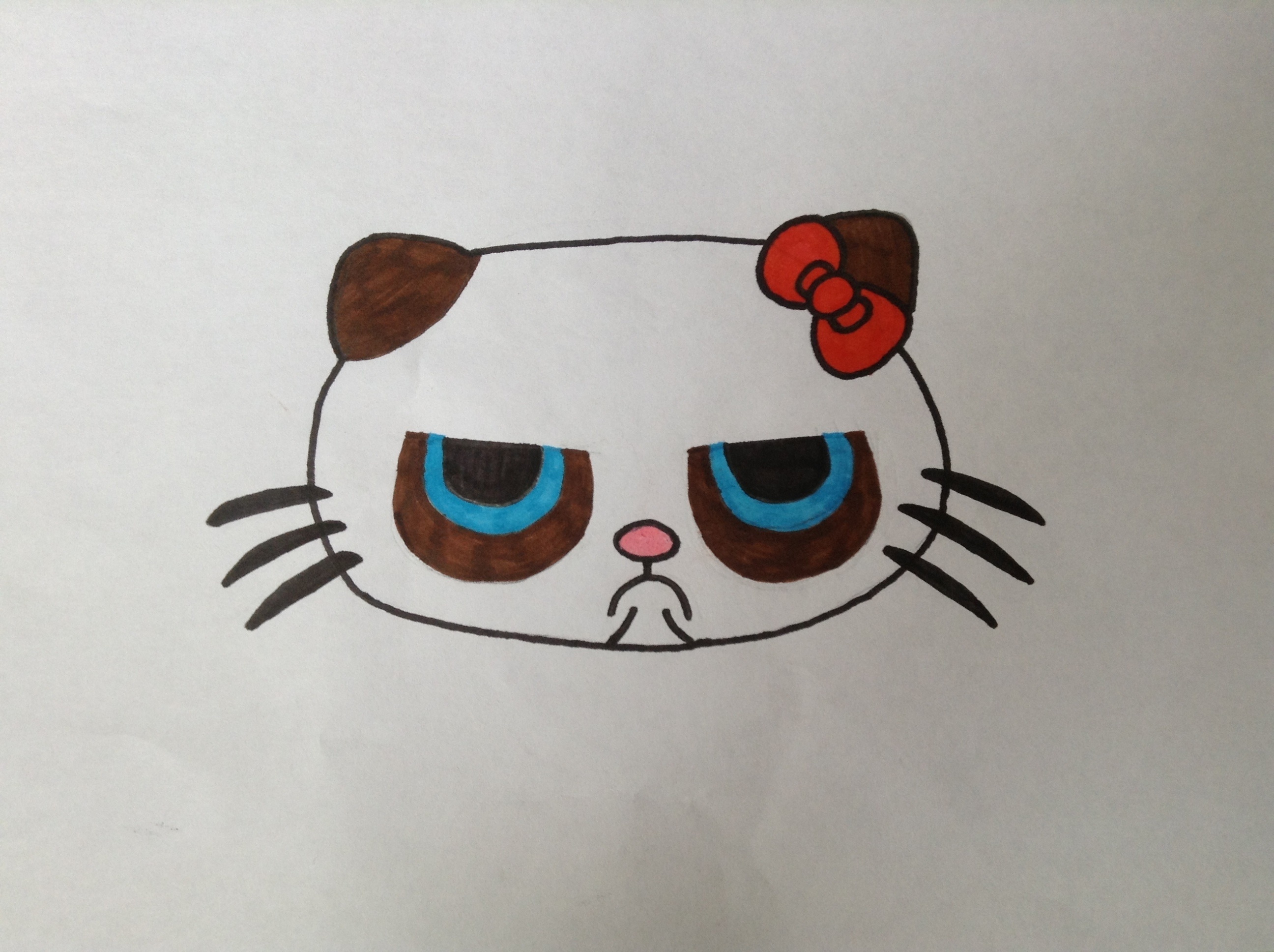 My Grumpy Hello Kitty Drawing by kirankye - DragoArt