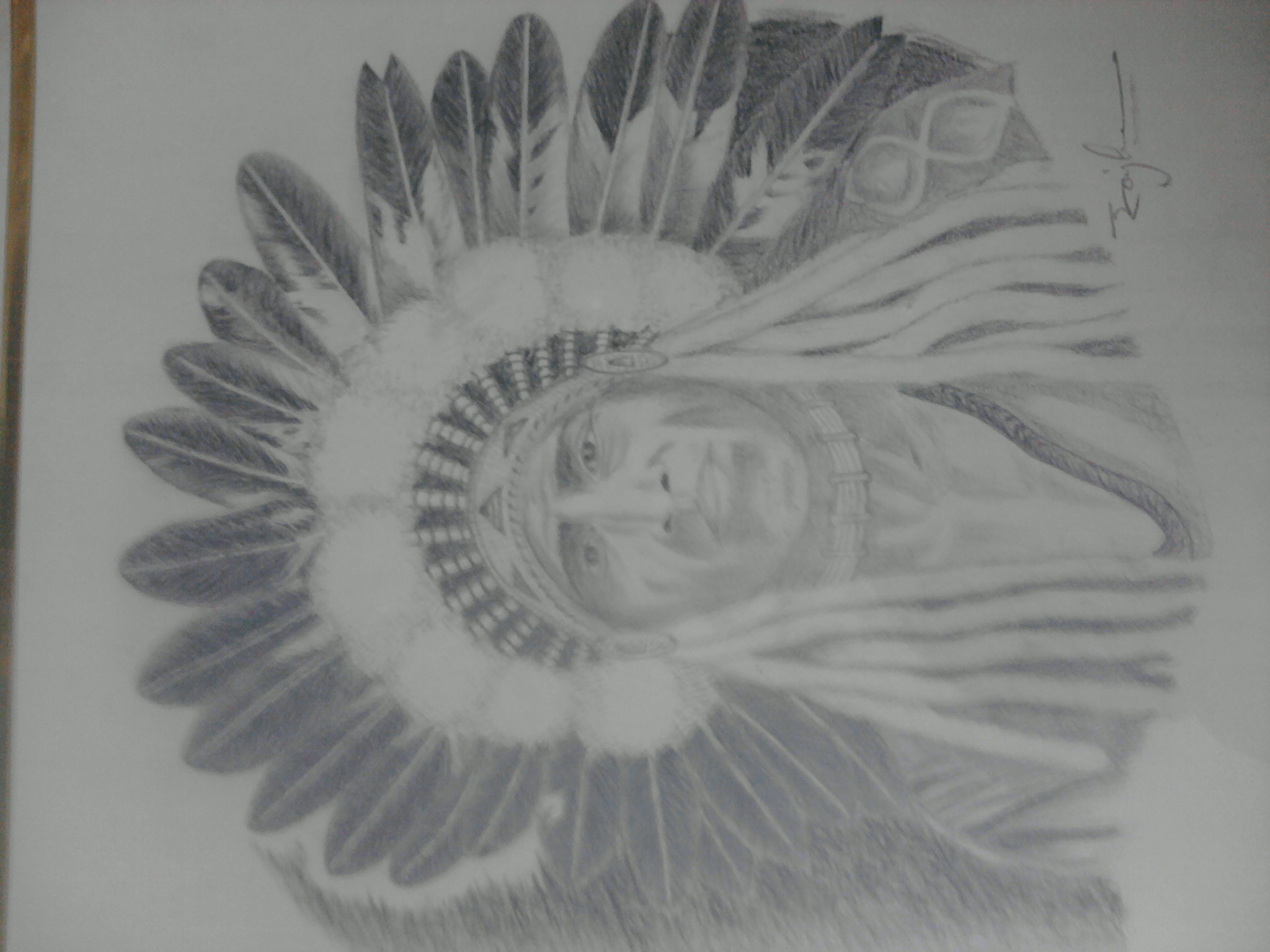 Red Indian Drawing by badboy007 - DragoArt