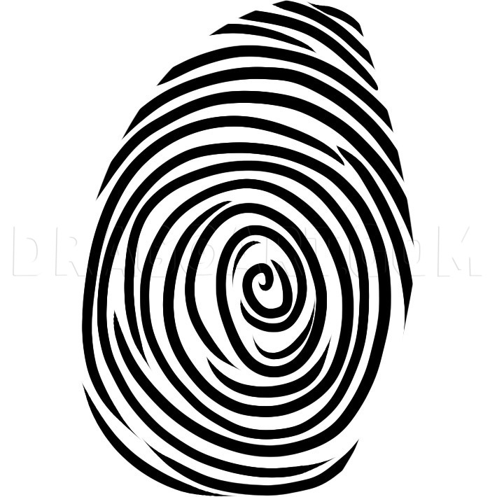  How To Draw A Fingerprint Fingerprint Coloring Page Trace Drawing