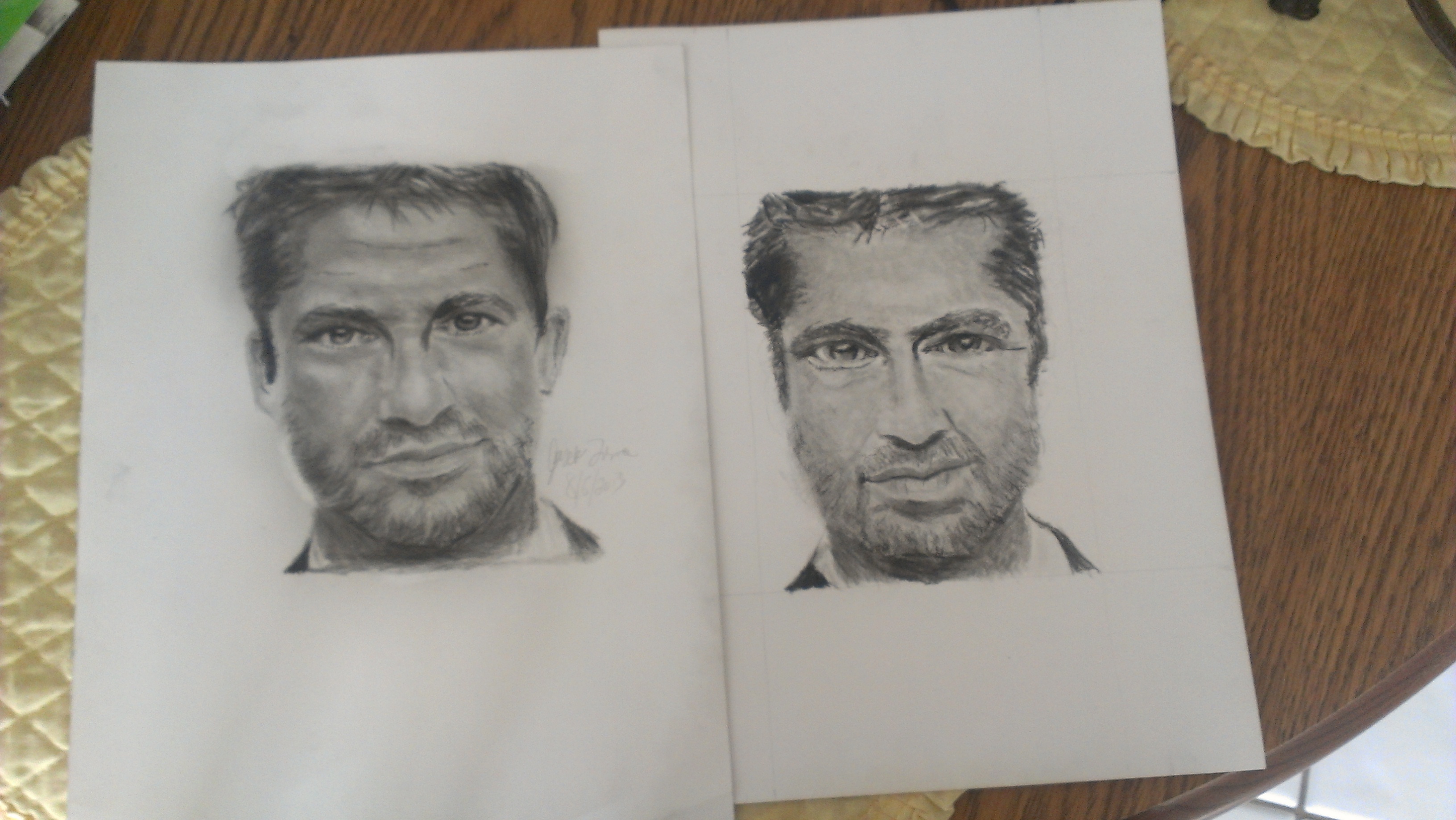 Gerard Butler Comparison Drawing by jason51 - DragoArt
