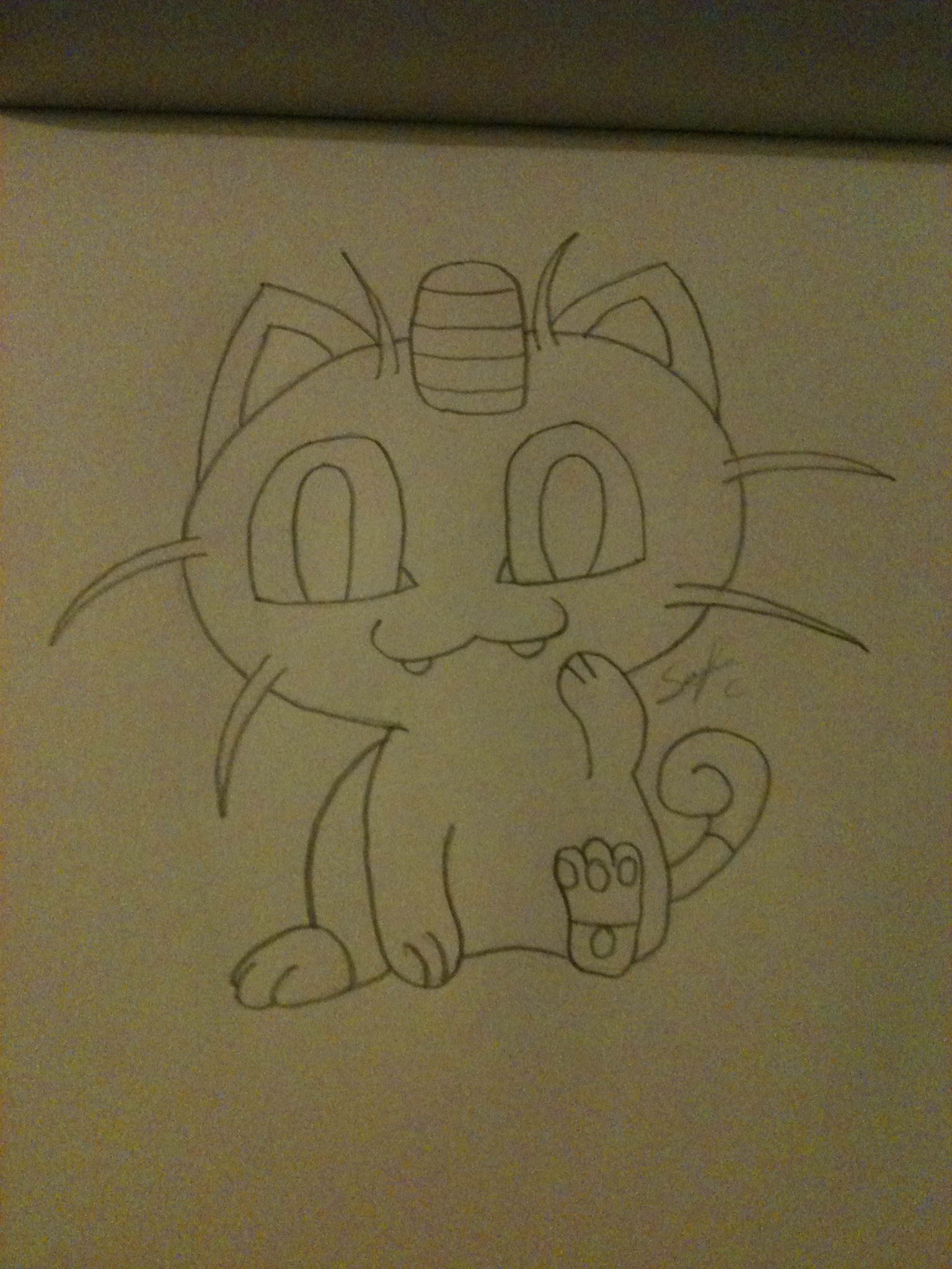 Chibi Meowth Drawing by DragonMaster2000 - DragoArt