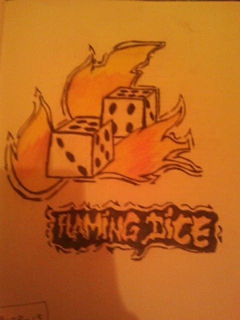 Flaming Dice Drawing by atldrawworld - DragoArt
