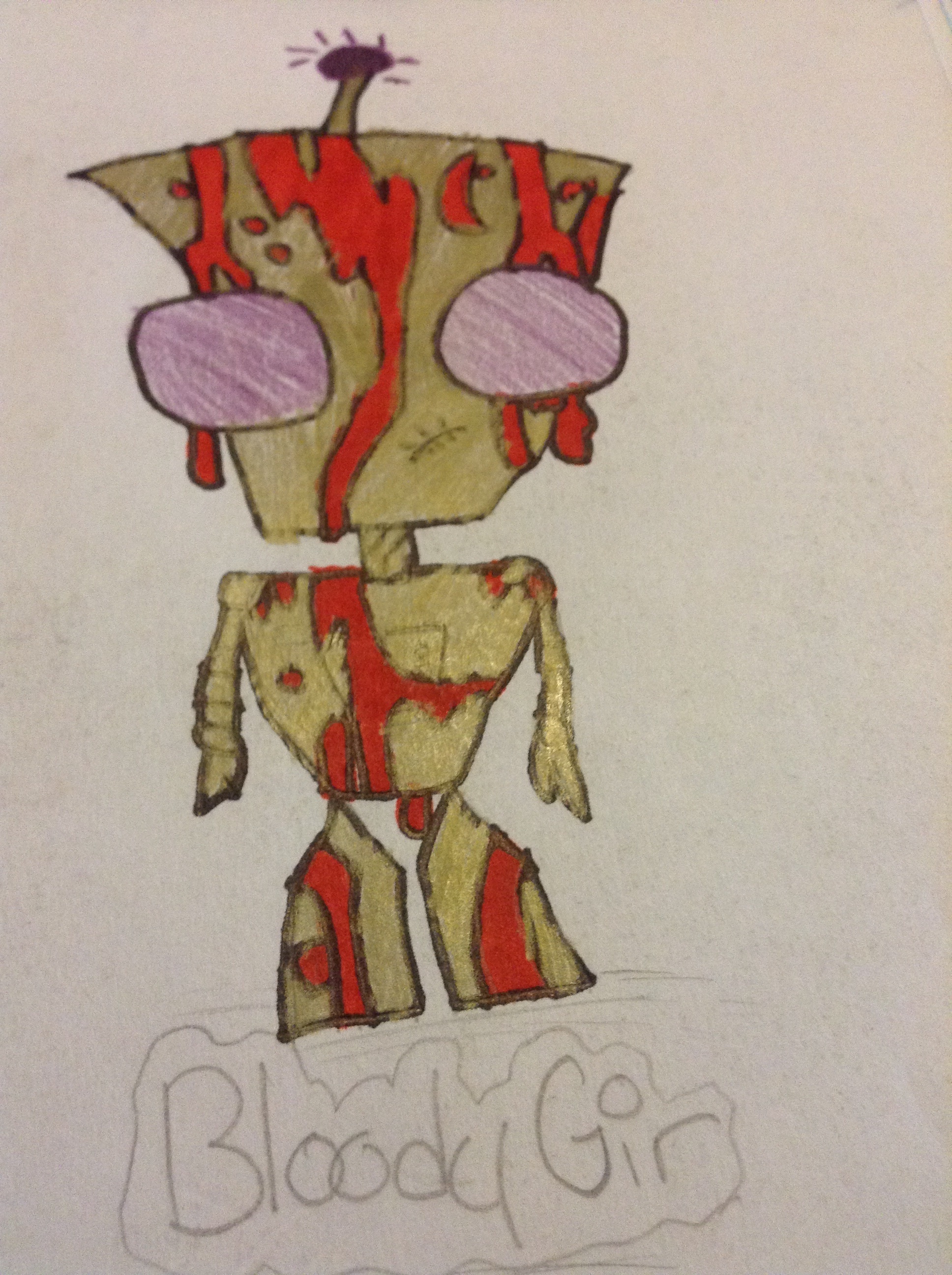 Bloody Gir Drawing by Gleek21 - DragoArt