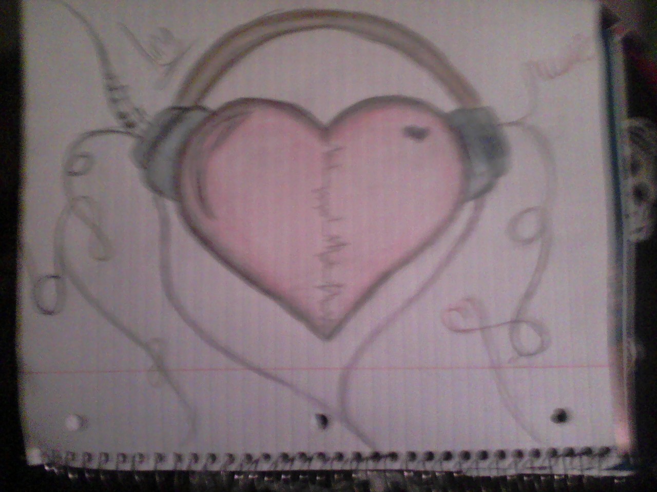 My Musical Side Heart Drawing by DEVILISHGIRL - DragoArt