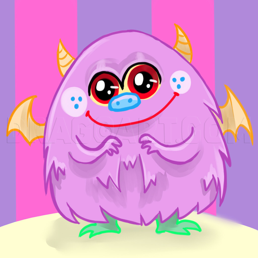 How To Draw A Cute Monster Step By Step Drawing Guide By