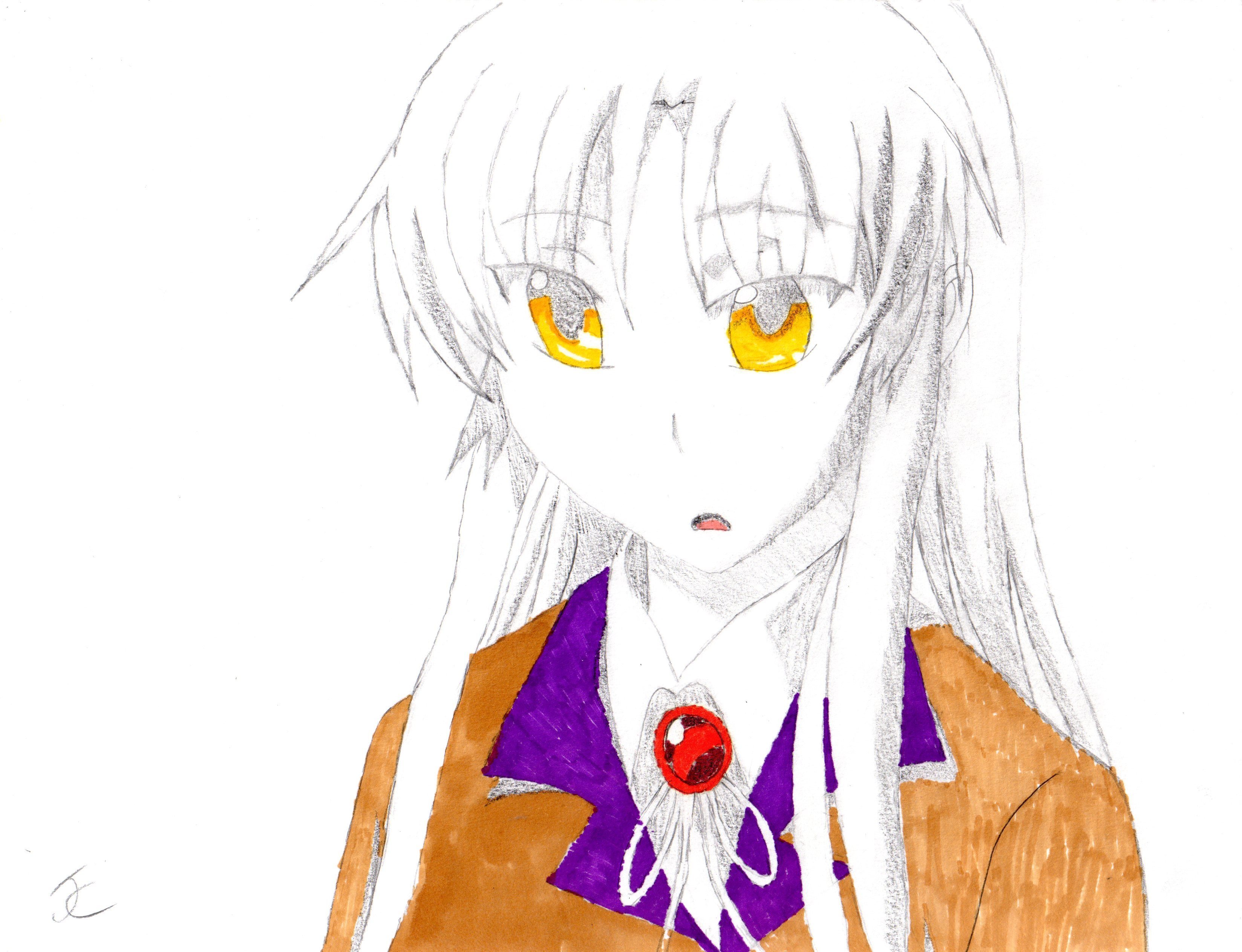 Kanade Tachibana (angel) Drawing by darksnowfire - DragoArt