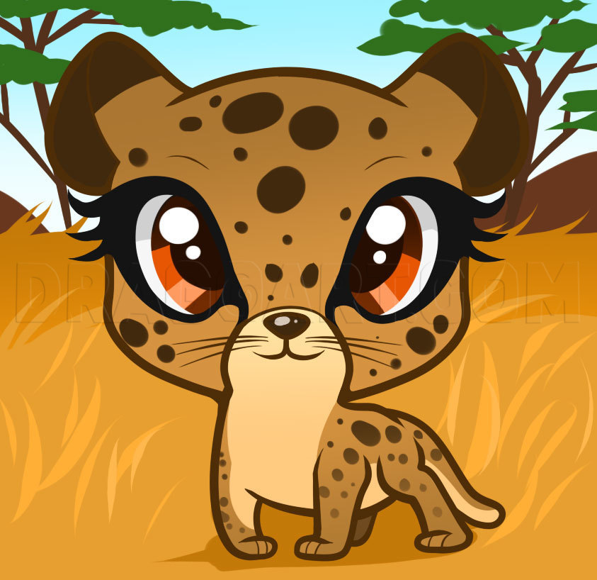 How To Draw A Cheetah For Kids Step By Step Drawing Guide By Dawn 