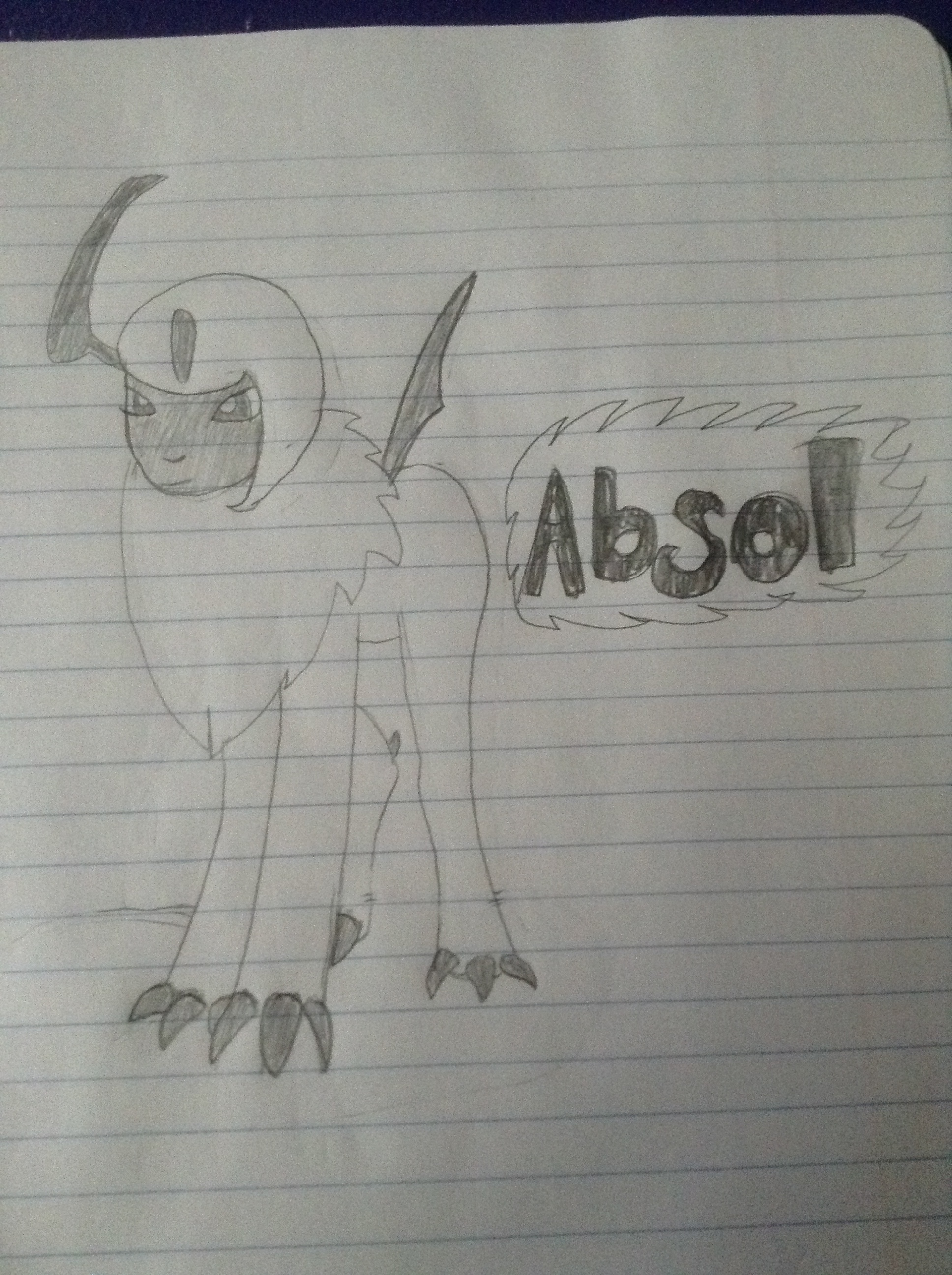 Absol Another Fave Pokemon Drawing by KittyPonyArtist - DragoArt