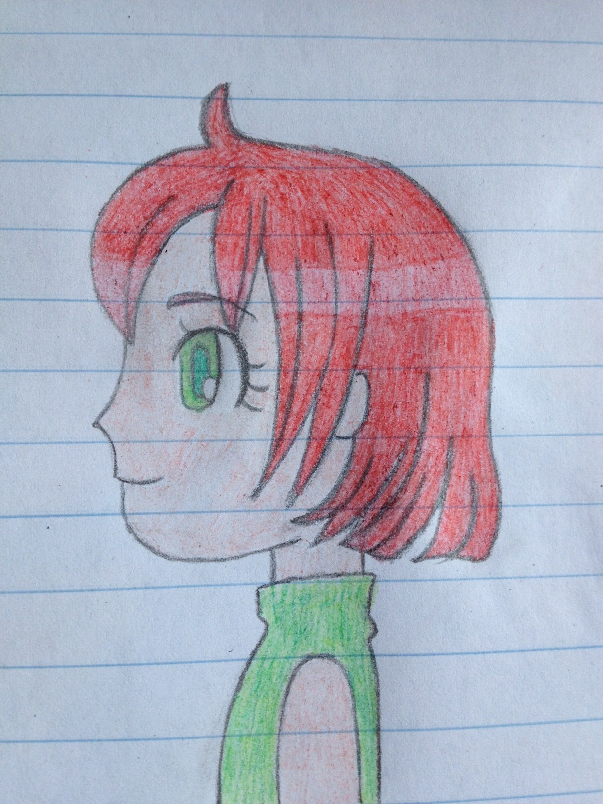 Chibi Girl Side Face Drawing by Joozzie - DragoArt