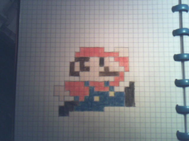 Mario Old School Drawing by dobbelsteen - DragoArt