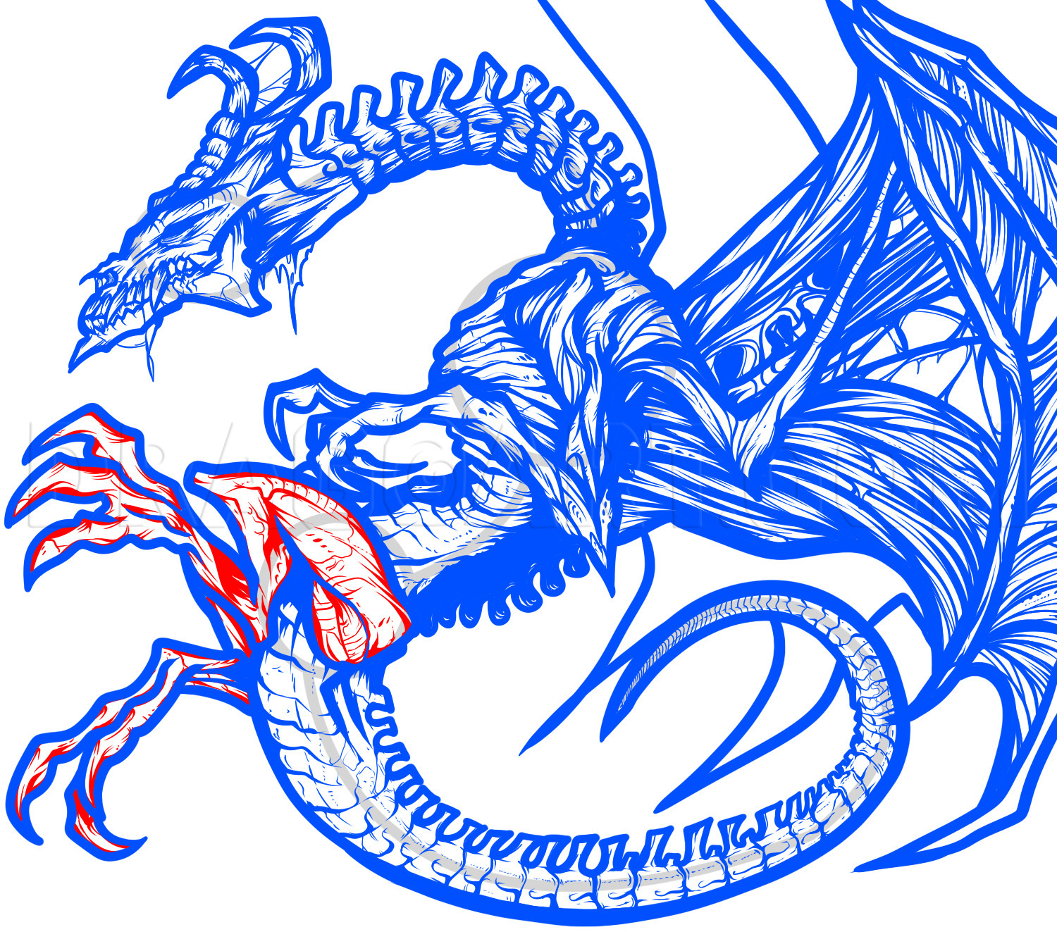 How To Draw A Dragon Tattoo Design Dragon Design Step By Step 