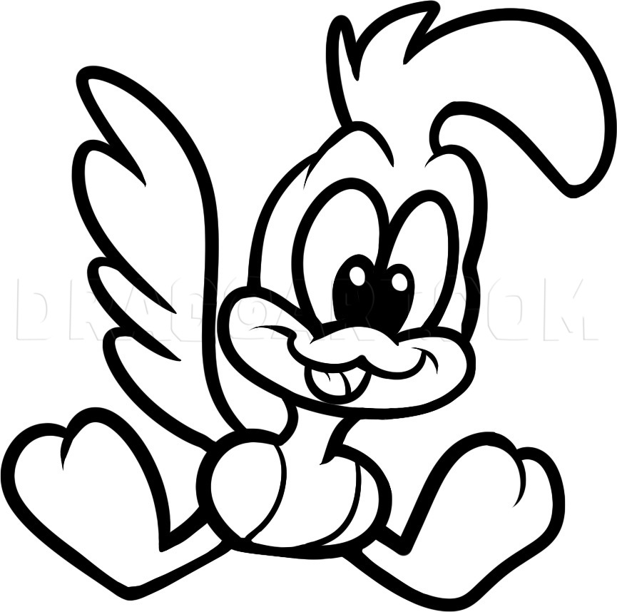 How To Draw Baby Road Runner Step By Step Drawing Guide By Dawn 
