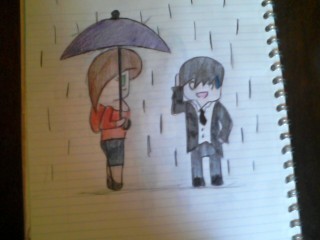 Girl With The Purple Umbrella Chibis Drawing by Anghugscups | dragoart.com