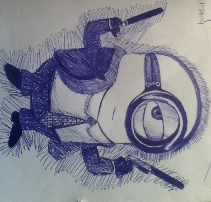 Hitman Minion Drawing by Zoehasafinn - DragoArt