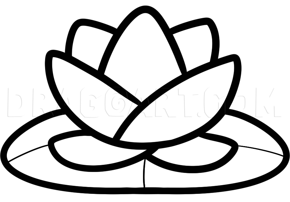 How To Draw A Lotus For Kids Step By Step Drawing Guide By Dawn DragoArt