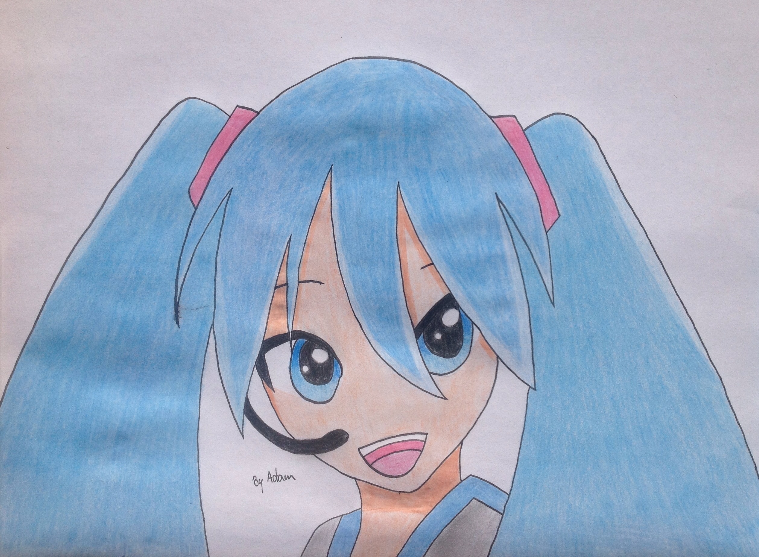Hatsune Miku (completed) Drawing by madwolfspride - DragoArt