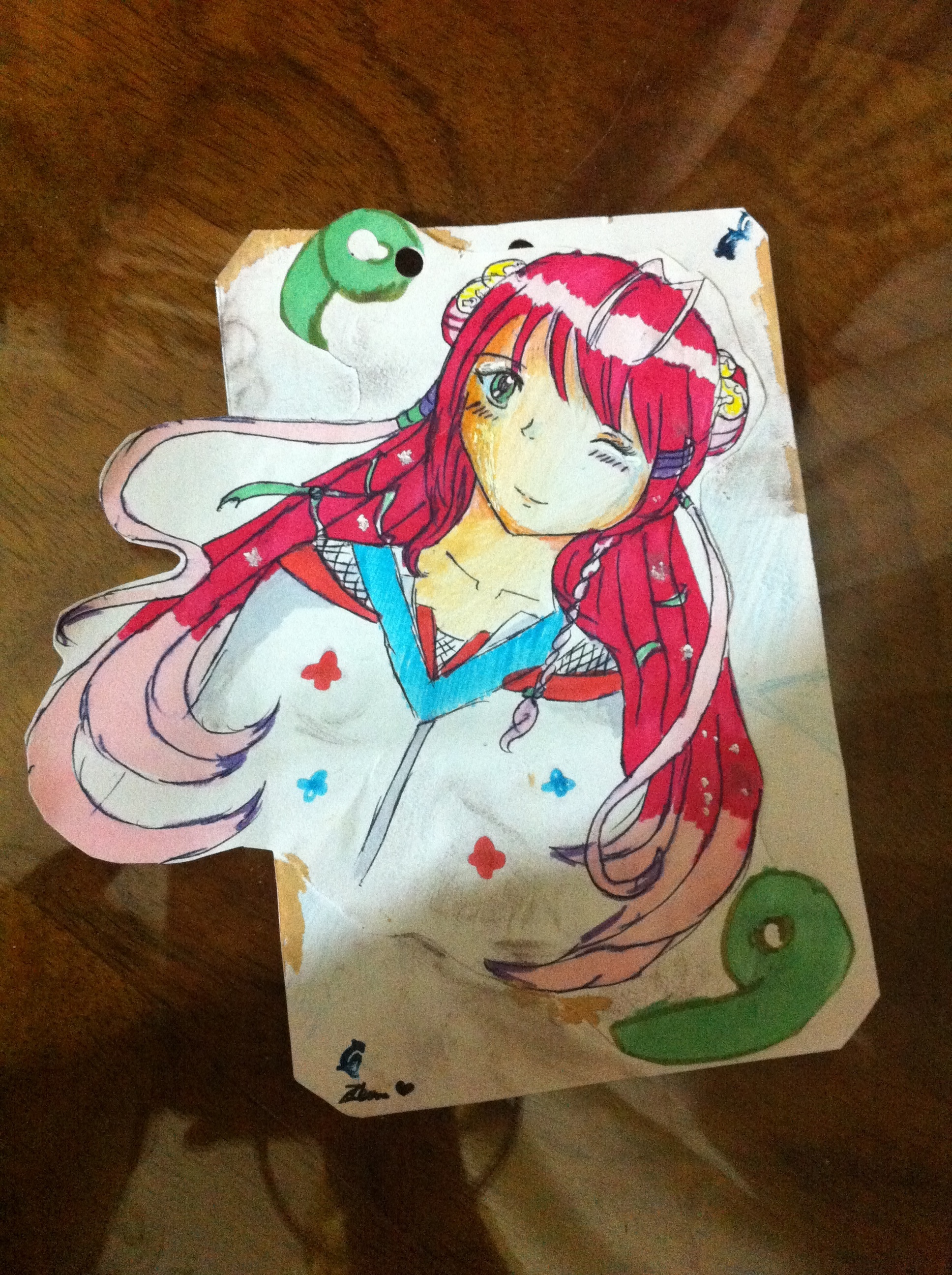 First Drawing Using Shinhan Markers by kaya_chan - DragoArt