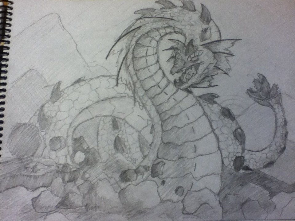 Earth Dragon Drawing by FreelanceAngel - DragoArt