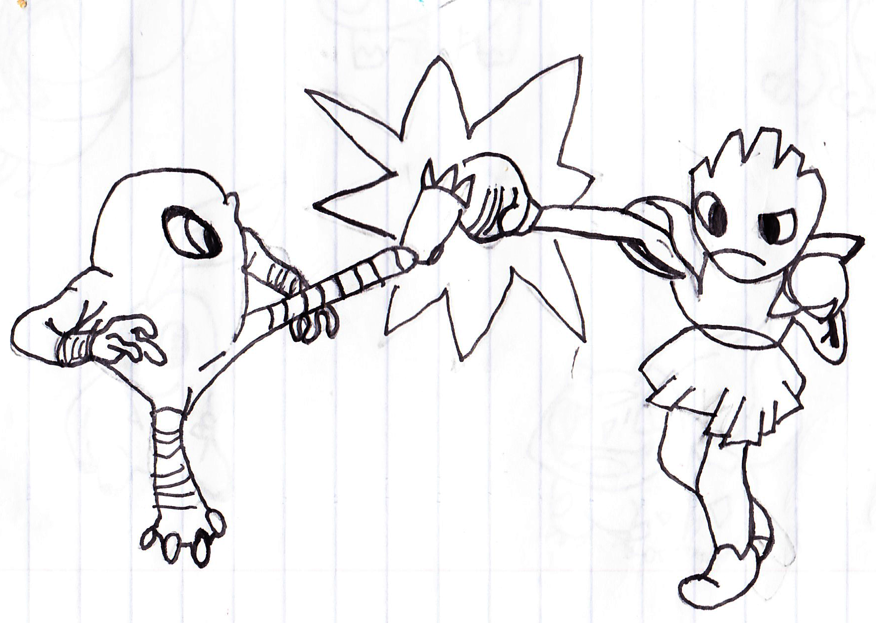 Hitmonlee And Hitmonchan Drawing by BZMcreations - DragoArt