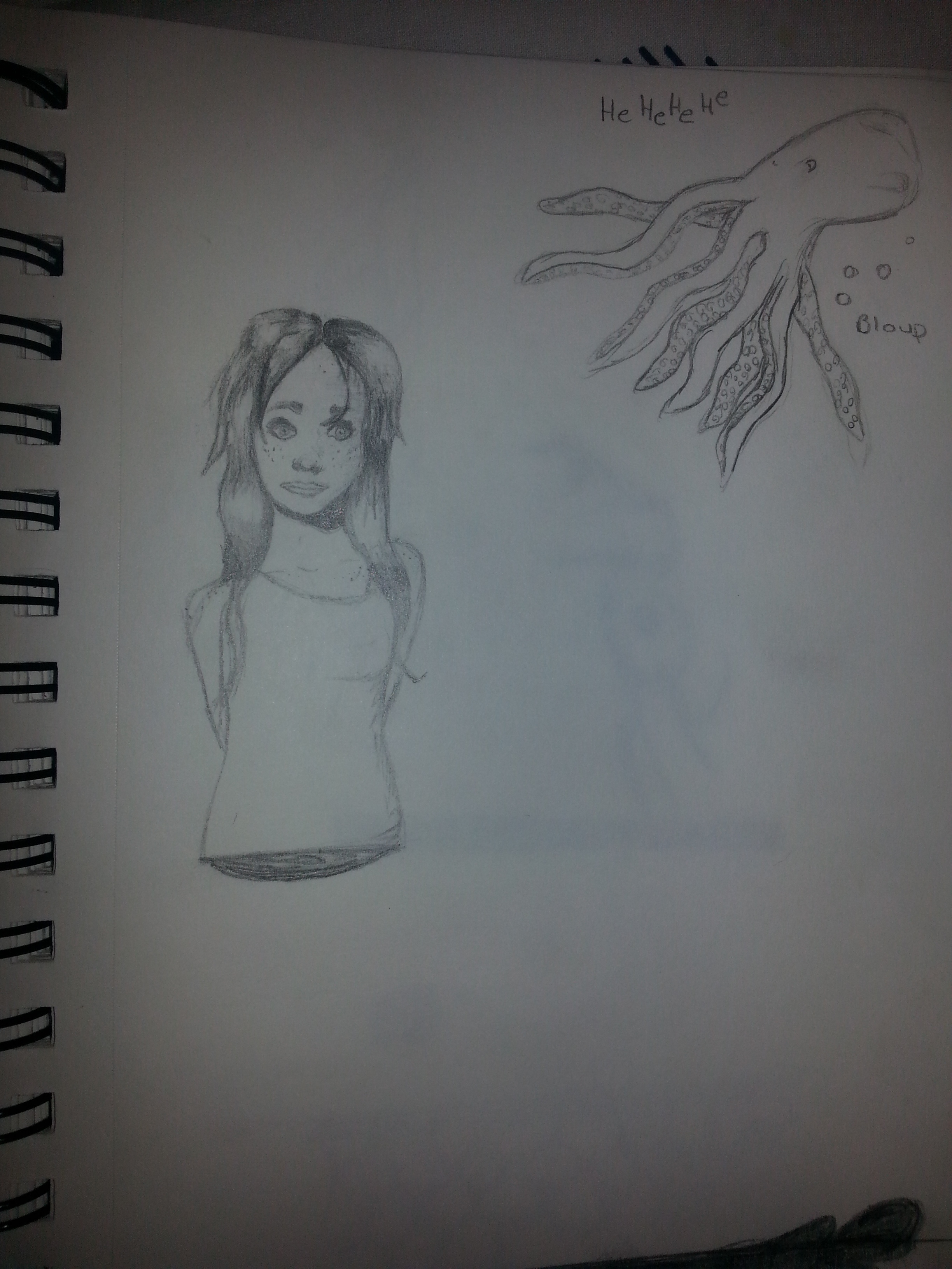 Flying With The Octo Drawing by Thompsonem - DragoArt