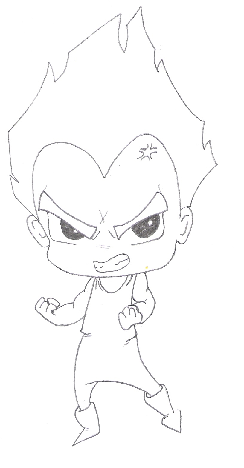 Chibi Vegeta Drawing by Crochetamommy - DragoArt